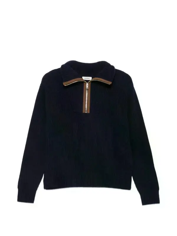 Sandro Quarter-zip Long-sleeve Sweater