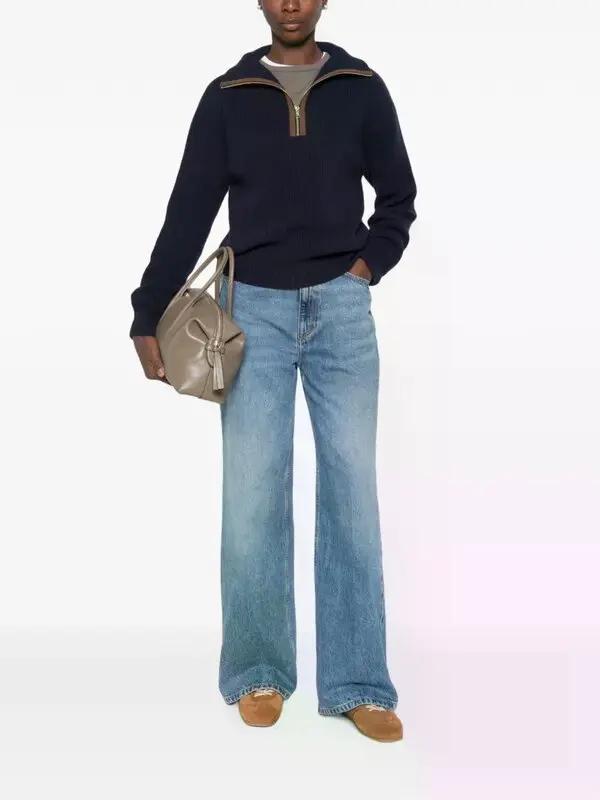 Sandro Quarter-zip Long-sleeve Sweater