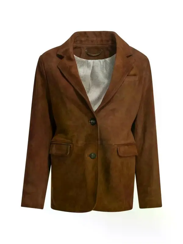 GOLDEN GOOSE Jacket In Waxed Suede - Brown