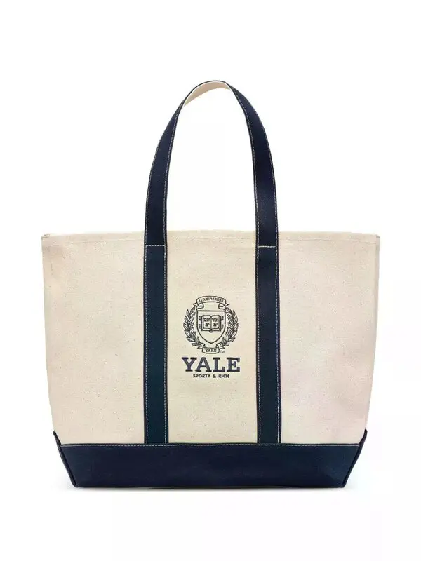 Sporty & Rich Yale Logo-print Tote Bag - Neutrals