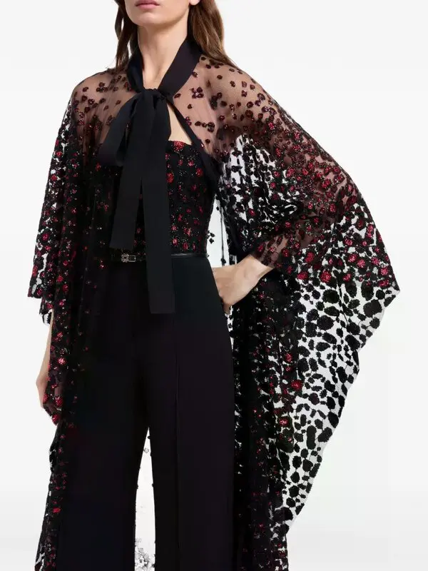 Elie Saab Sequin-embellished Cape