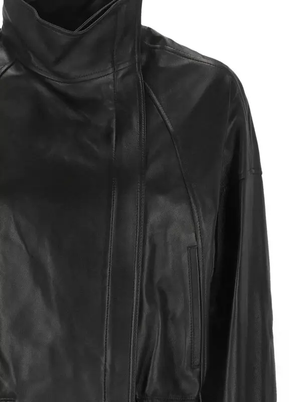 Vince High-neck Leather Jacket