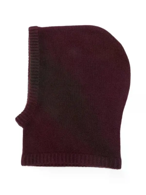 Soft Goat Ribbed-trim Knitted Balaclava