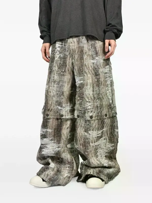 TAAKK Abstract-pattern Jacquard Jeans