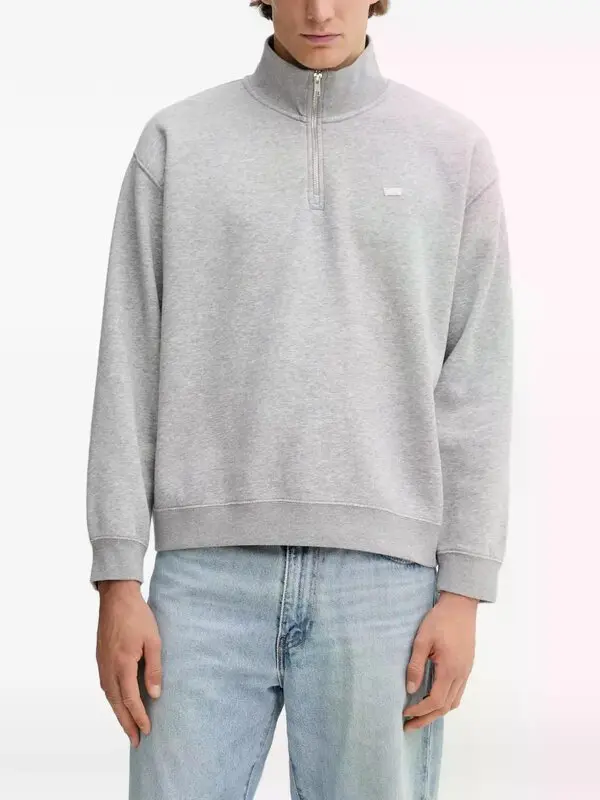 LEVI'S Quarter-zip Logo-patch Sweatshirt