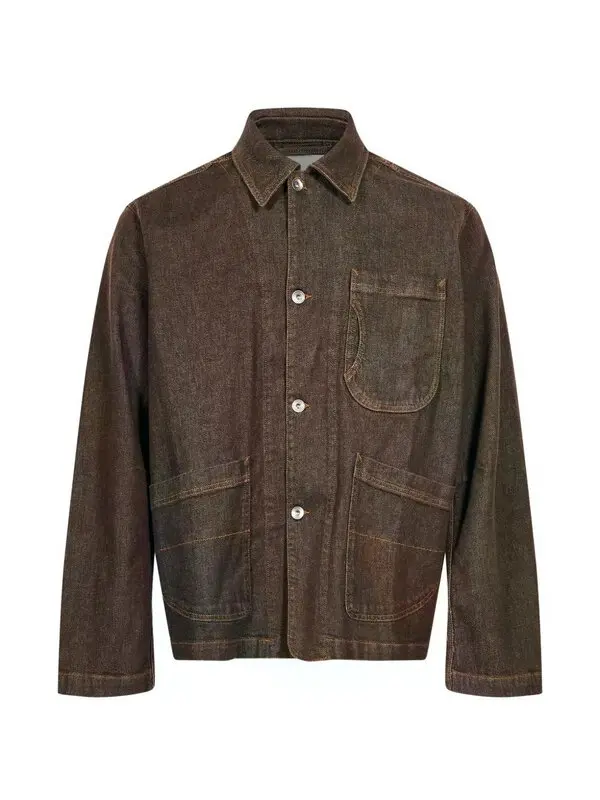 You Must Create Construction Contrast-stitch Denim Jacket