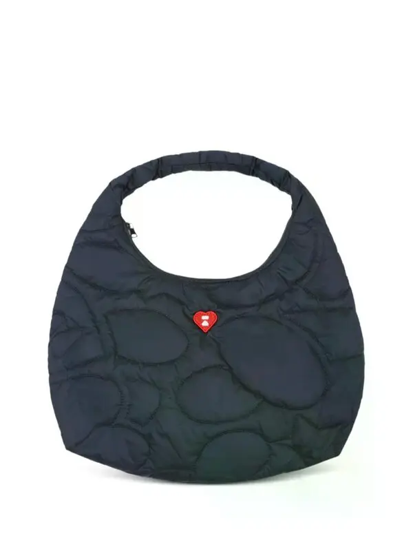 AAPE BY *A BATHING APE Quilted Heart-patch Tote Bag - Blue