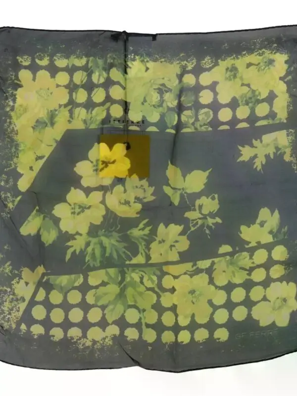 Gianfranco Ferre Floral-print Polka-dot Scarf