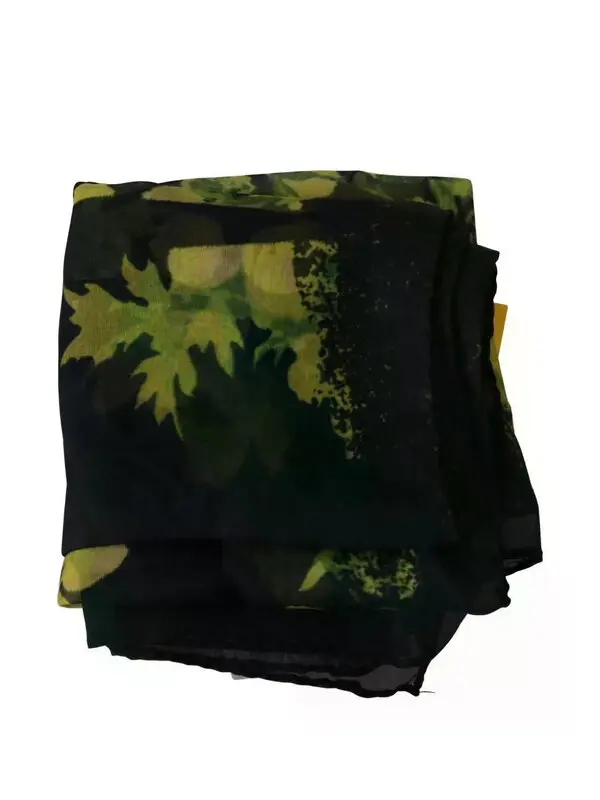 Gianfranco Ferre Floral-print Scarf - Black