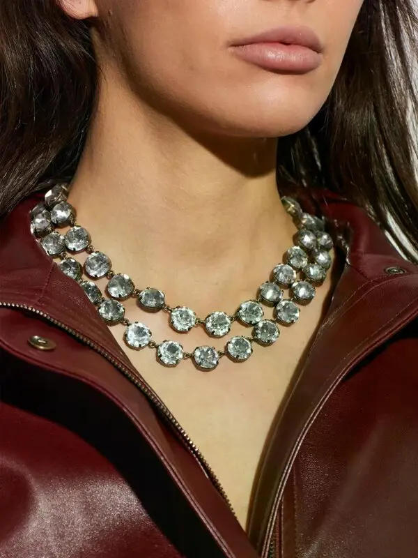 Balenciaga Crystal-embellished Double-strand Necklace