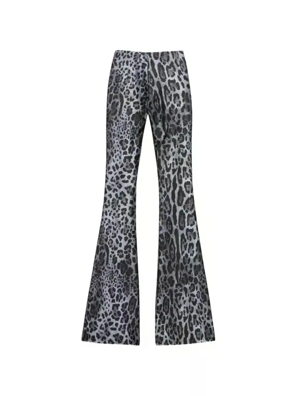 ANIYE BY Jodi Leopard-print Ruched Trousers - Grey