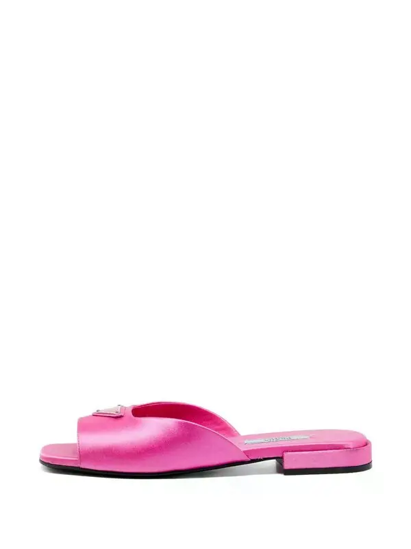 Prada Triangle-logo Flat Sandals