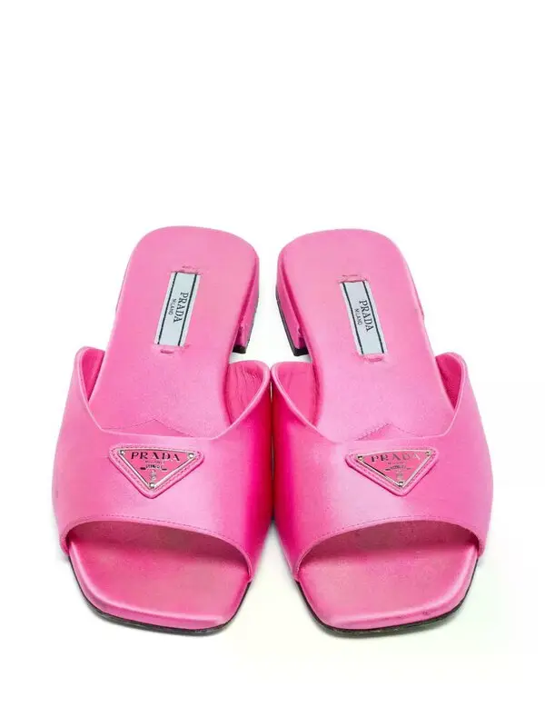 Prada Triangle-logo Flat Sandals
