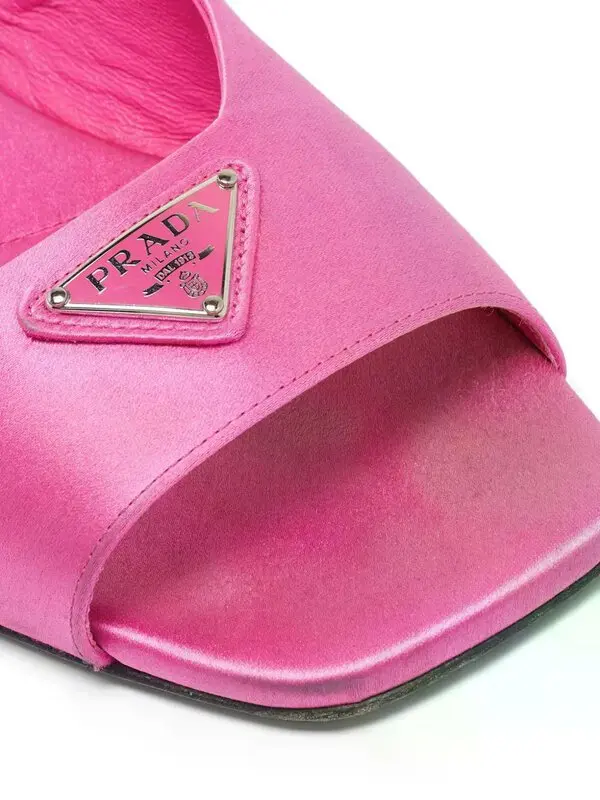 Prada Triangle-logo Flat Sandals