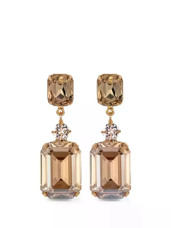 JENNIFER BEHR Justine Crystal-embellished Earrings - Gold