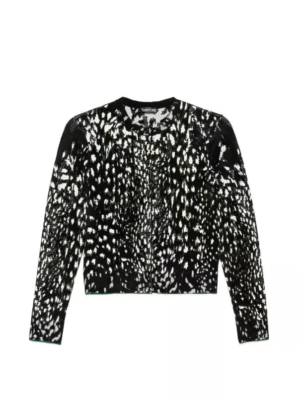 TOM FORD Lynx Jacquard Cardigan