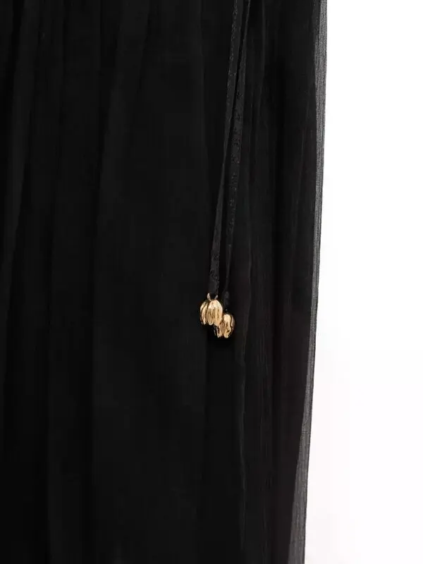 Chloé Ruffled Tiered Maxi Trousers - Black