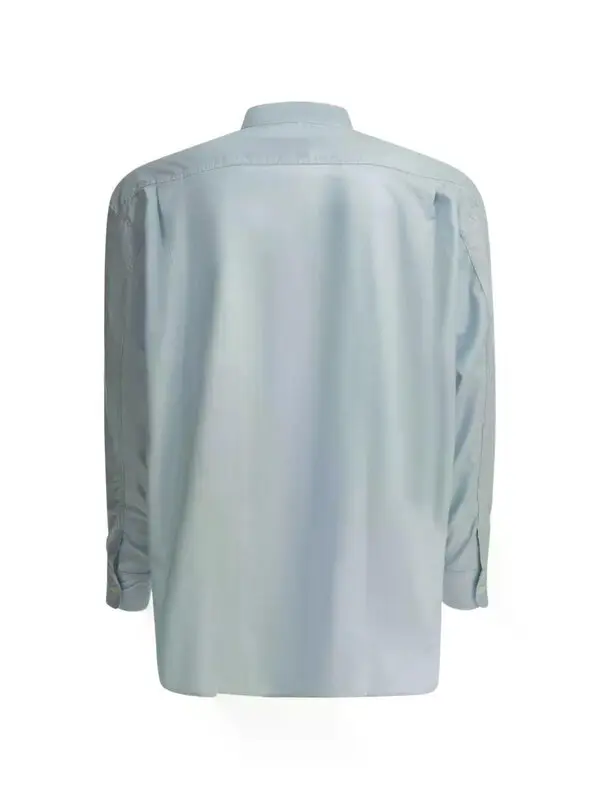 Comme Des Garçons Patch-pocket Band-collar Shirt