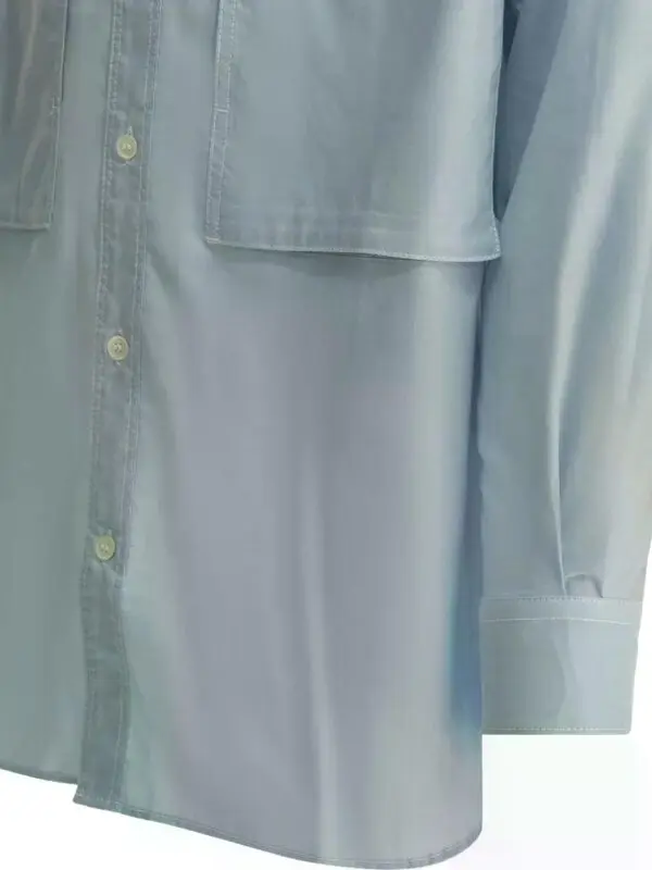 Comme Des Garçons Patch-pocket Band-collar Shirt