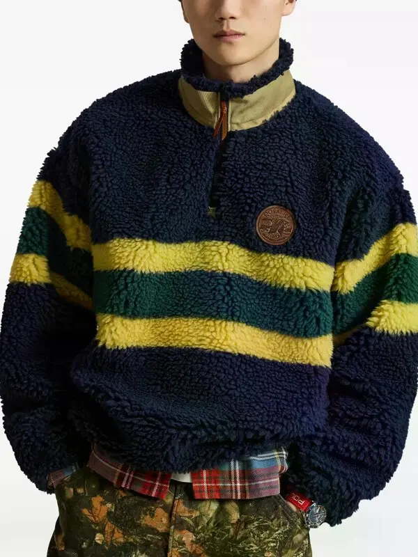 Polo Ralph Lauren Roll-neck Striped Fleece Sweater