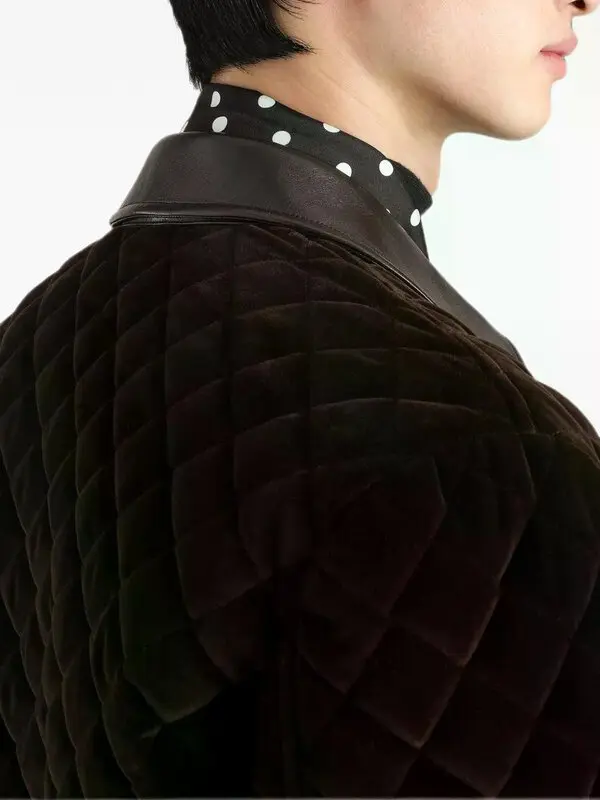 Dolce & Gabbana Quilted Velvet Bomber Jacket