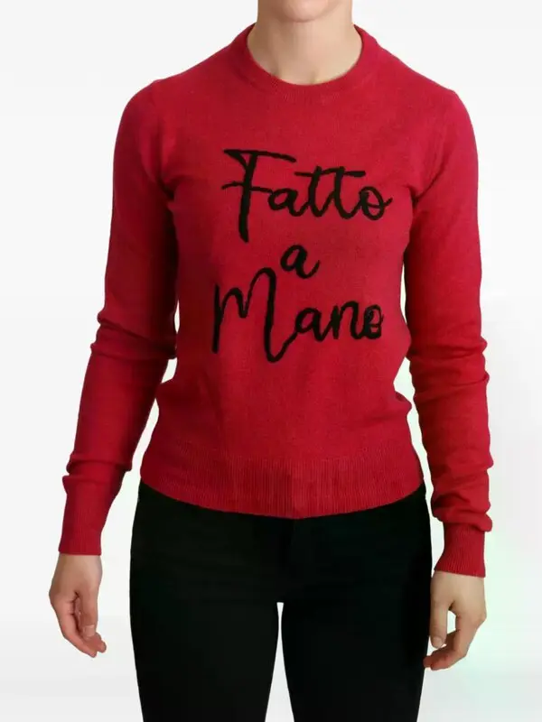 Dolce & Gabbana Embroidered-detail Sweater - Pink