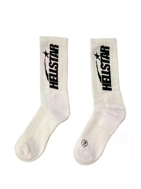 HELLSTAR Logo-intarsia Ribbed-knit Socks