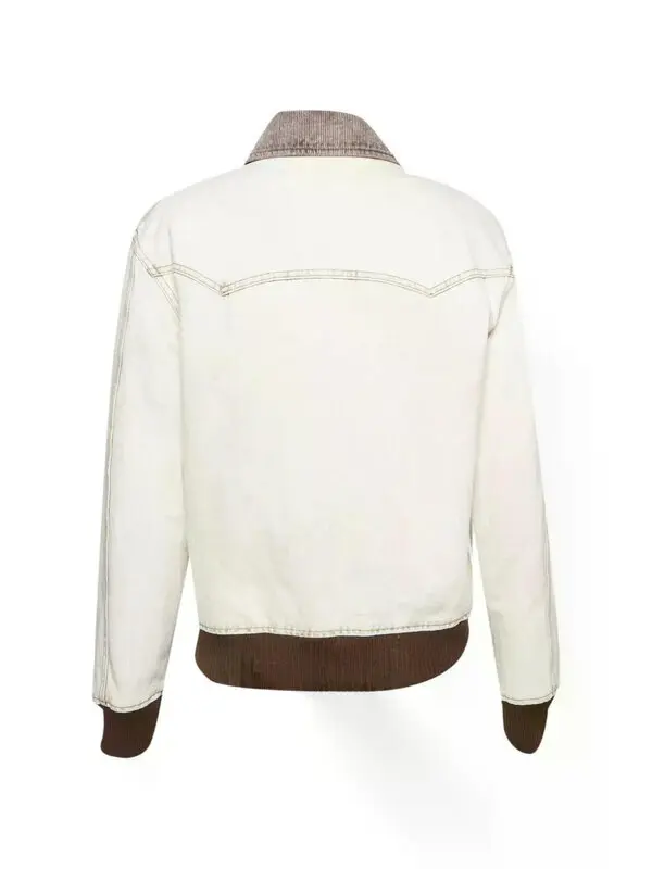Miu Miu Oversized Zip-up Denim Bomber Jacket