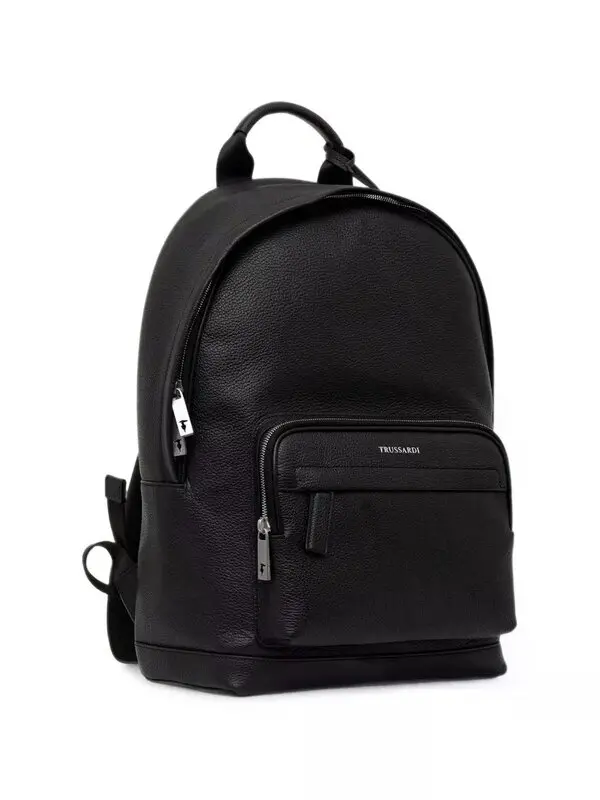 TRUSSARDI Pebbled-texture Logo-plaque Backpack