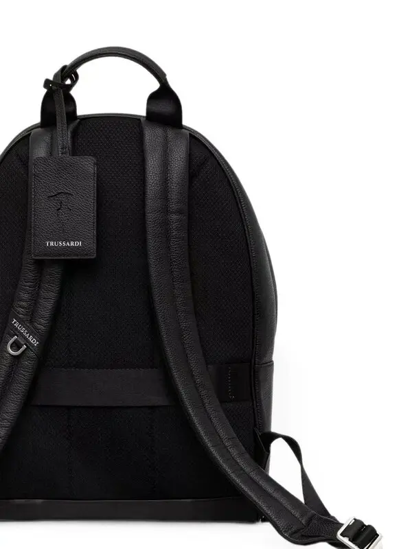 TRUSSARDI Pebbled-texture Logo-plaque Backpack