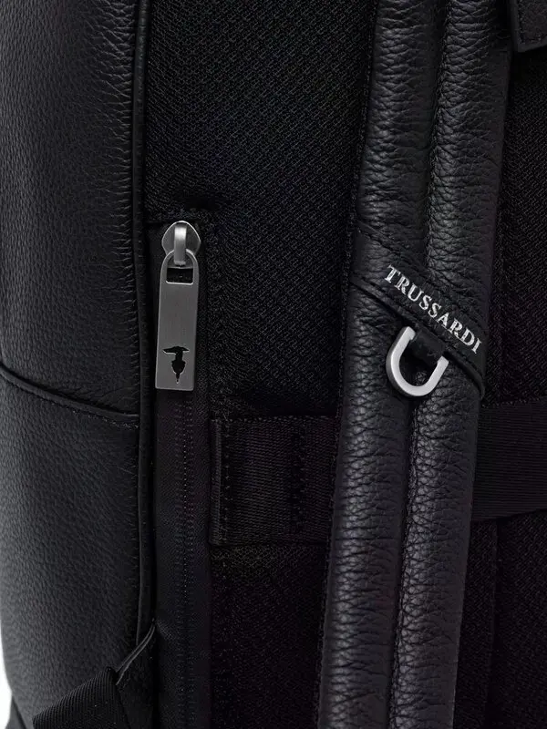 TRUSSARDI Pebbled-texture Logo-plaque Backpack