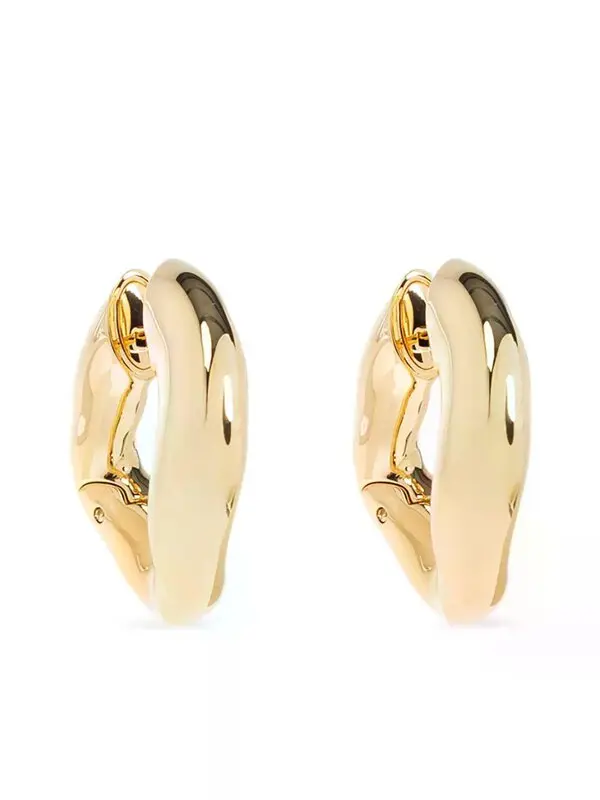 Balenciaga Sculptural Hoop Earrings - Gold
