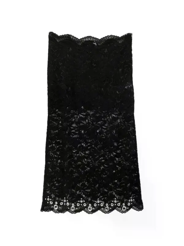 Rabanne Eyelet-embellished Lace Skirt
