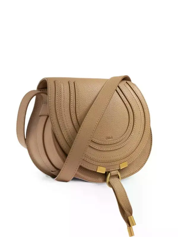 Chloé Small Marcie Leather Cross Body Bag - Neutrals