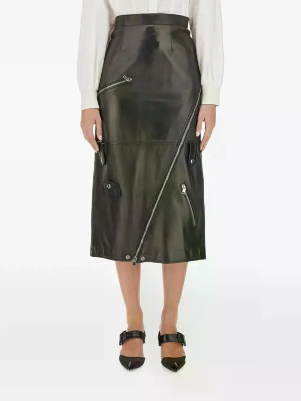 Alexander McQueen Zip Midi Skirt