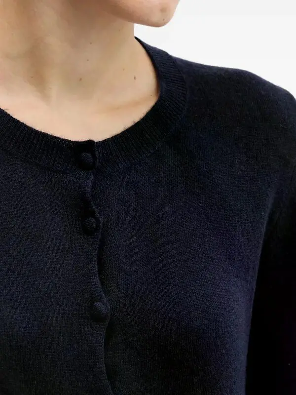 Sisley Button-up Knit Cardigan - Blue