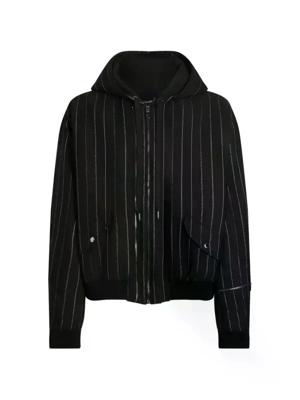 Dolce & Gabbana Padded Pinstripe Bomber Jacket
