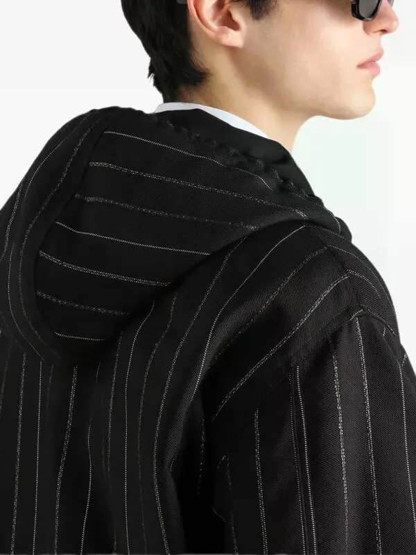 Dolce & Gabbana Padded Pinstripe Bomber Jacket