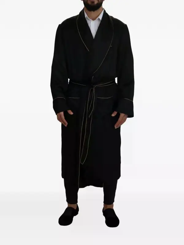 Dolce & Gabbana Piped Silk Robe