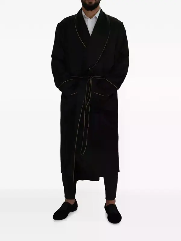 Dolce & Gabbana Piped Silk Robe