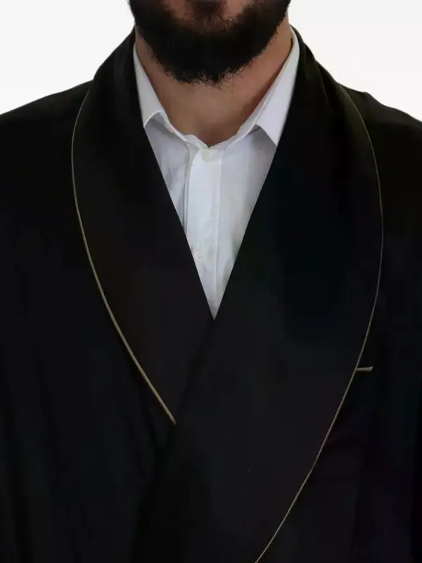 Dolce & Gabbana Piped Silk Robe
