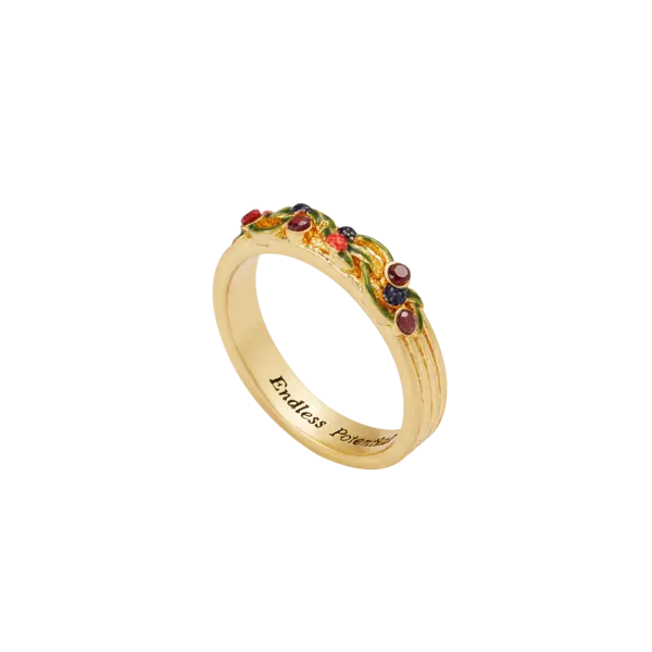 FABLE ENGLAND Orla Hedgerow Ring - Gold