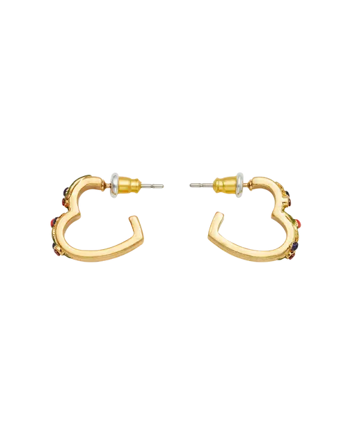 FABLE ENGLAND Orla Hedgerow Heart Hoop Earrings