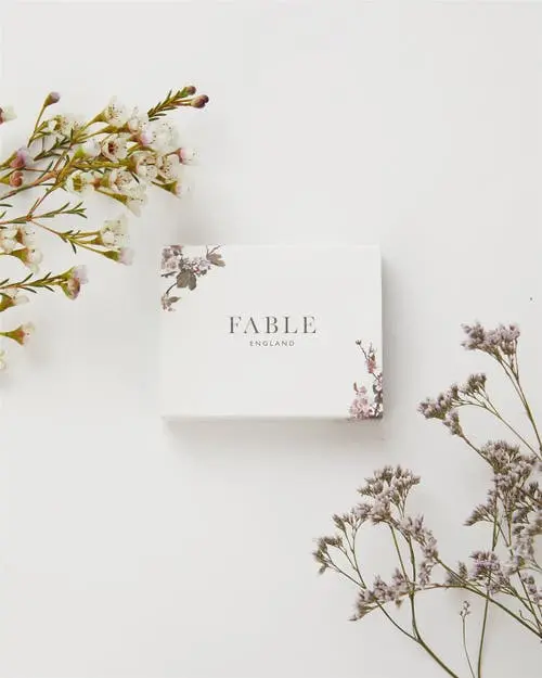 FABLE ENGLAND Orla Hedgerow Heart Hoop Earrings