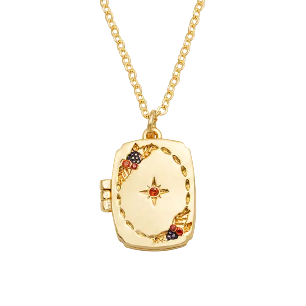 FABLE ENGLAND Orla Hedgerow Locket Necklace - Gold