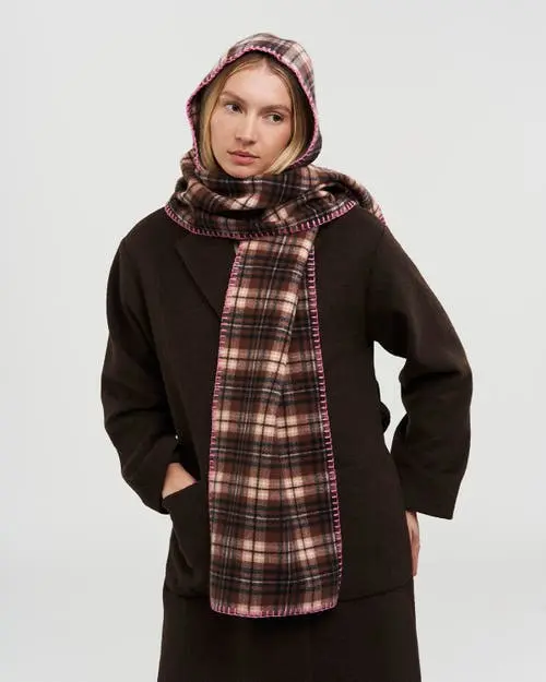 FABLE ENGLAND Check Hooded Scarf