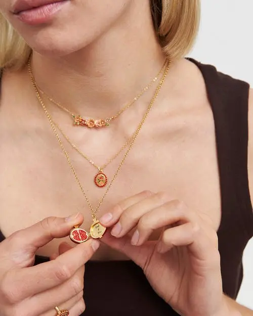 FABLE ENGLAND Pomegranante Locket Necklace
