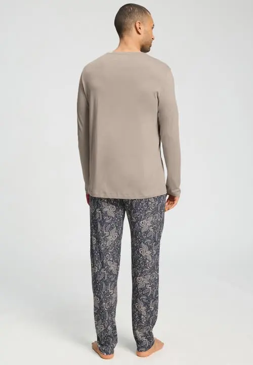 Hanro Night & Day Cotton And Tencel Crew Neck Pajama Set