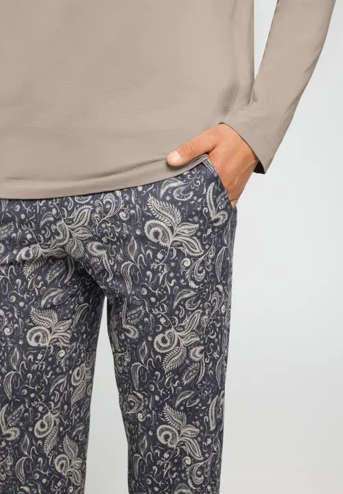 Hanro Night & Day Cotton And Tencel Crew Neck Pajama Set