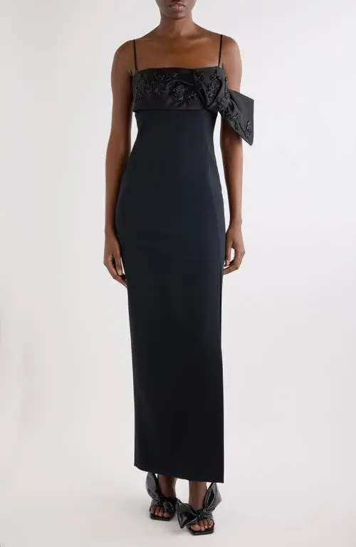 Givenchy Bow Sliced Column Gown